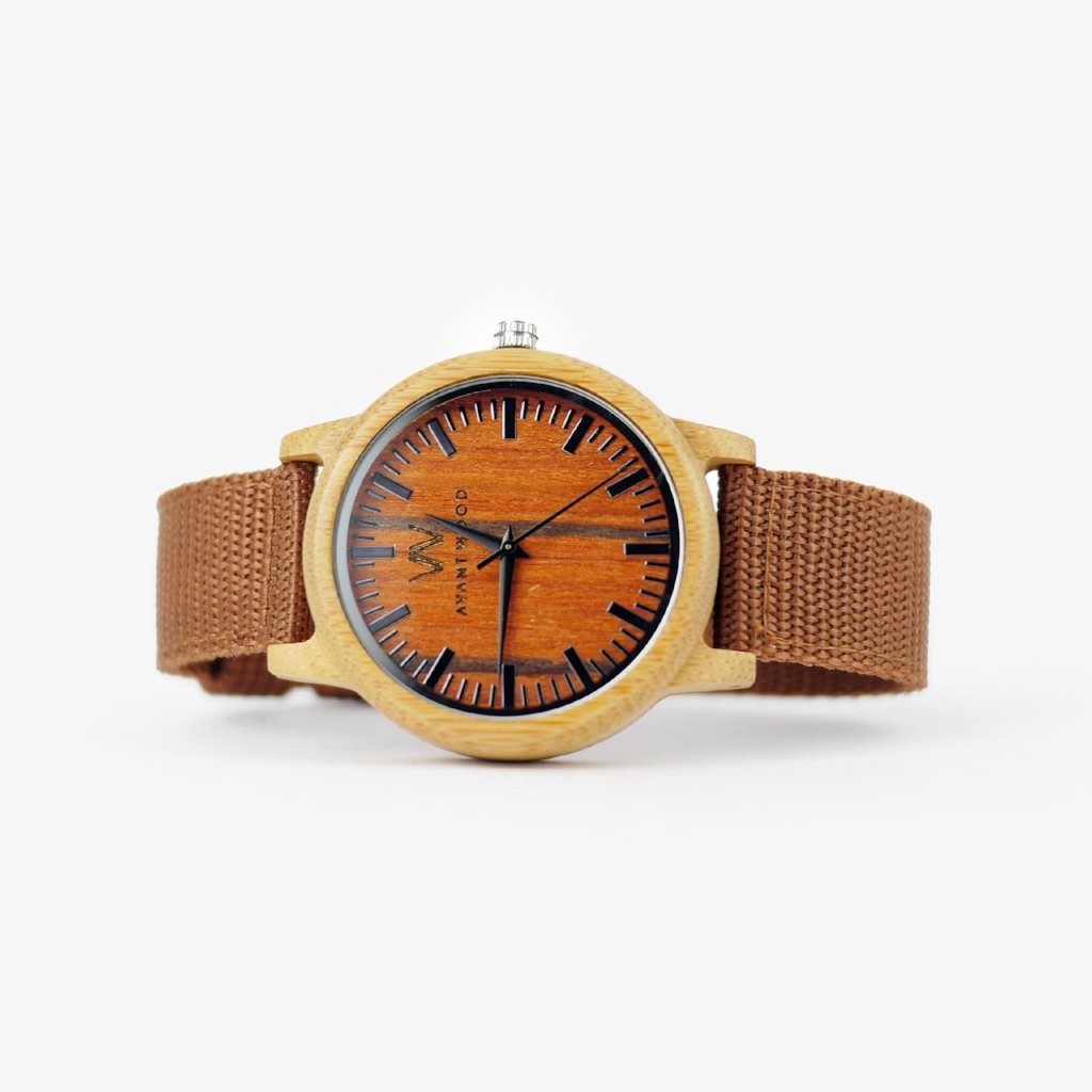BAMBOO WATCH - ROSE WOOD DIAL (44MM) – AVANTWOOD